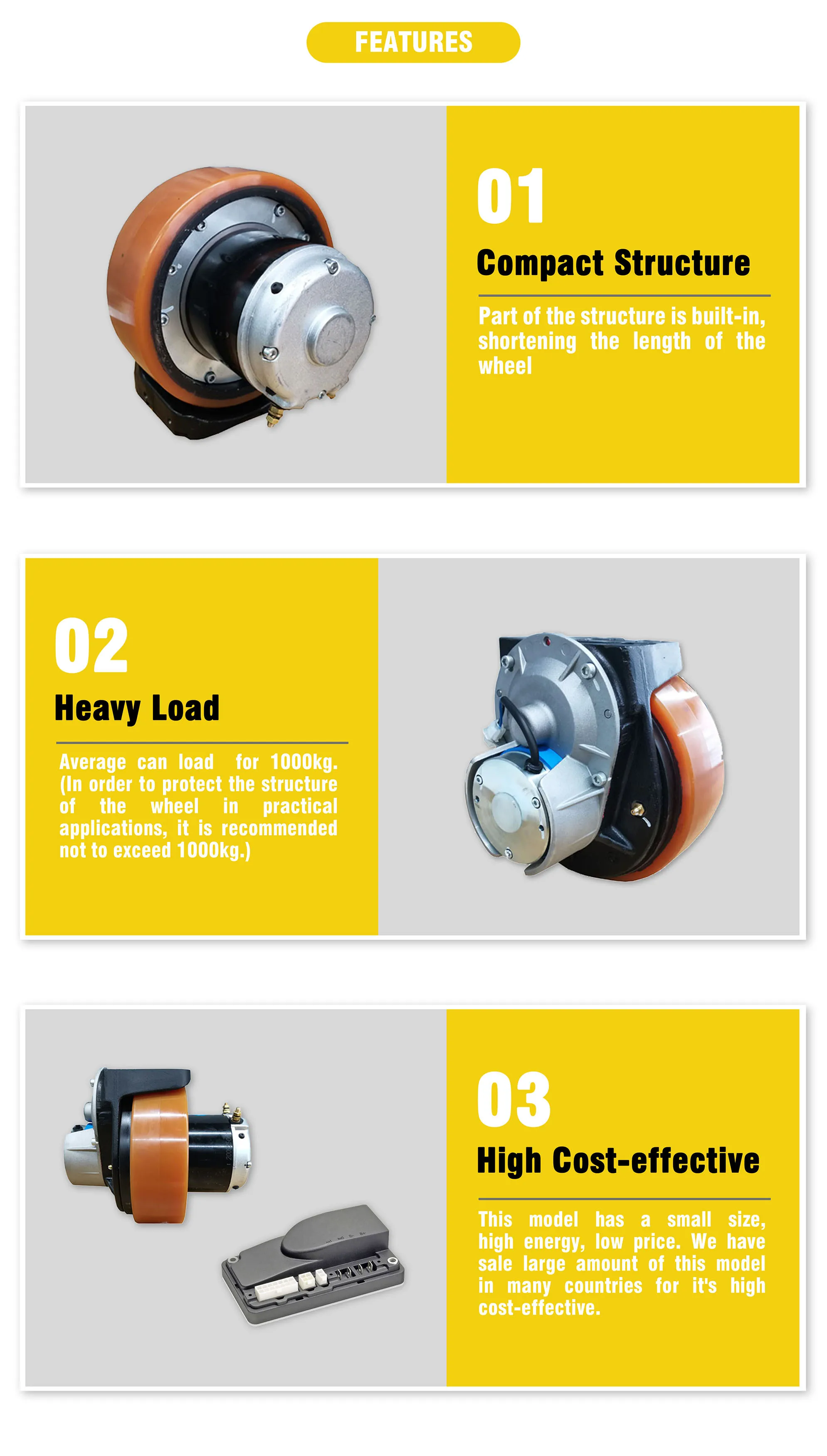 750W Electric Wheel Drive for AGV - Efficient Logistics