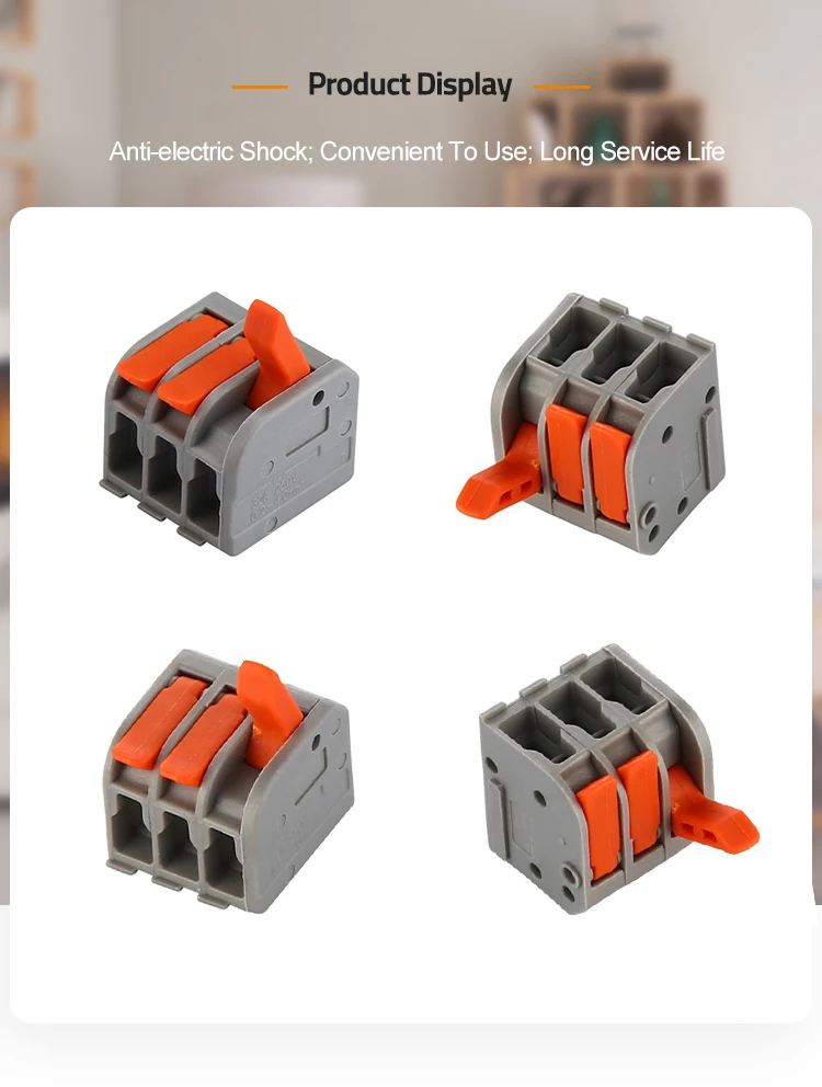 Solderless Cable Push Connector Teiminal Blocks Quick Connecting ...