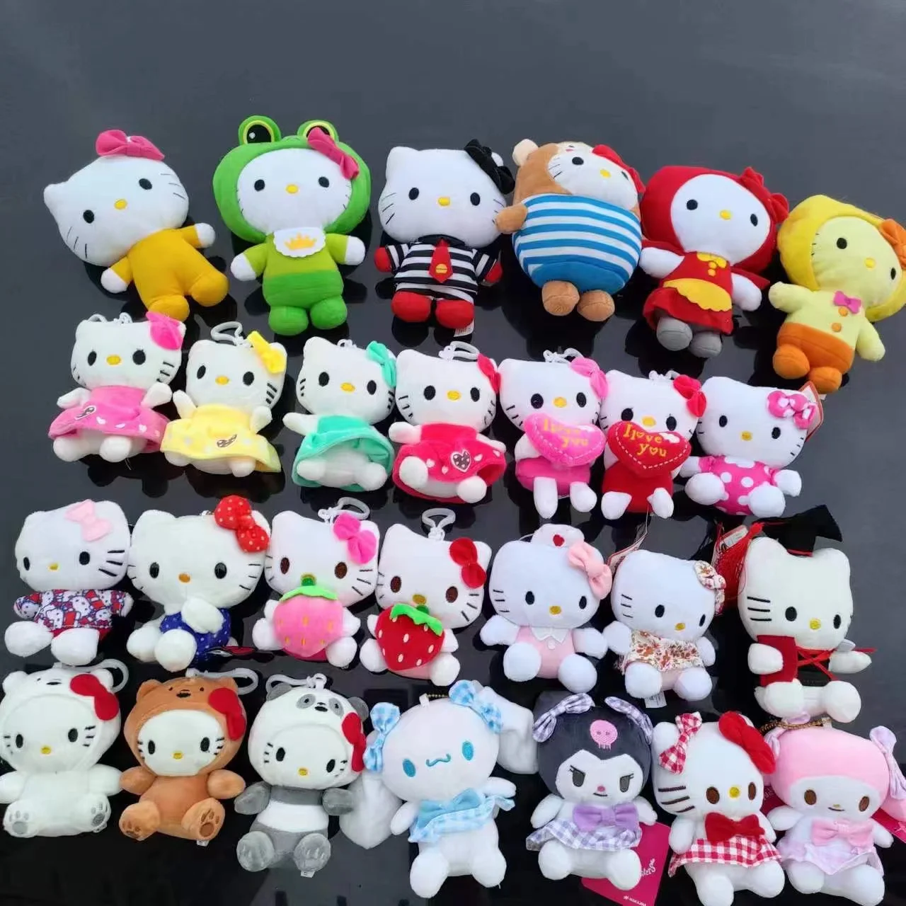 Botu Wholesale Cartoon Plush Keychains Mini Plush Claw Machine Hello Kt ...