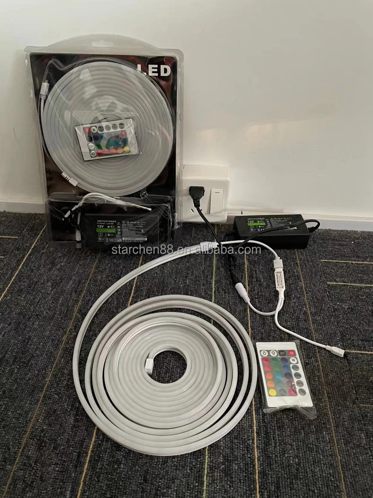 12v Waterproof Led Ribbon Rope Light With Controller 6x12mm Strip ...