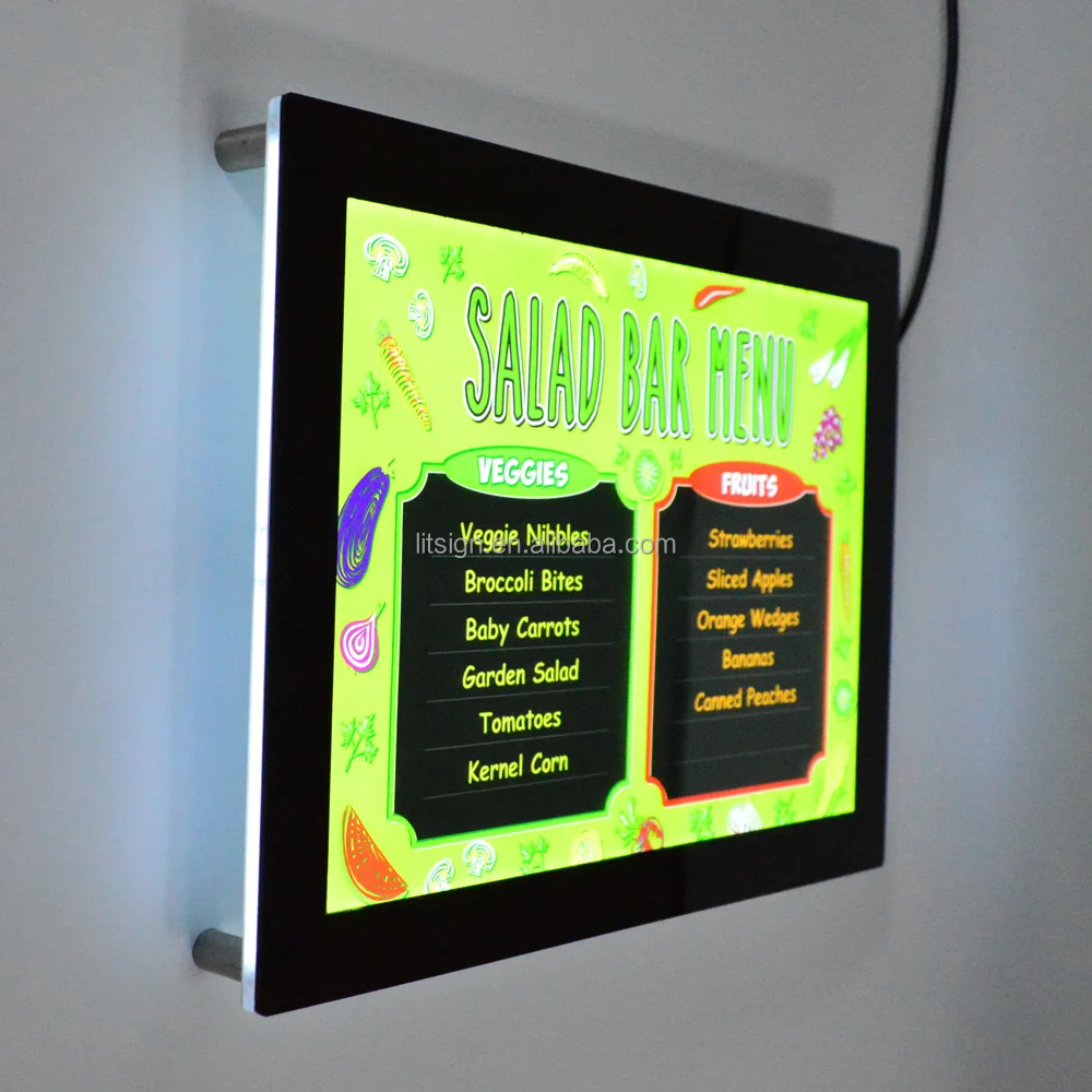 A1 A2 Wall Light Box - LED Menu Display for Restaurants