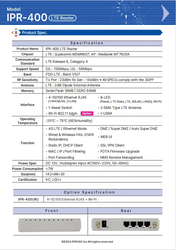 Ip-400 4g Lte M2m Wifi Ssl Vpn Network Management Router Wireless 4g Lte Router For Kiosk/ In ...