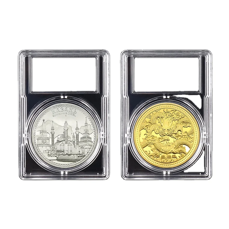 High Quality Fully Transparent Acrylic Rotatable Money Coin Display ...