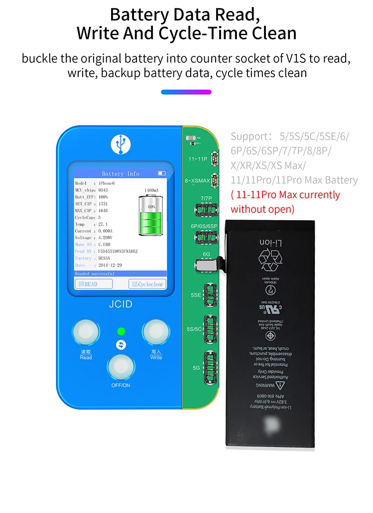 JC V1SE Programmer for iPhone Repair with Touch & Shock Functionality - OEM
