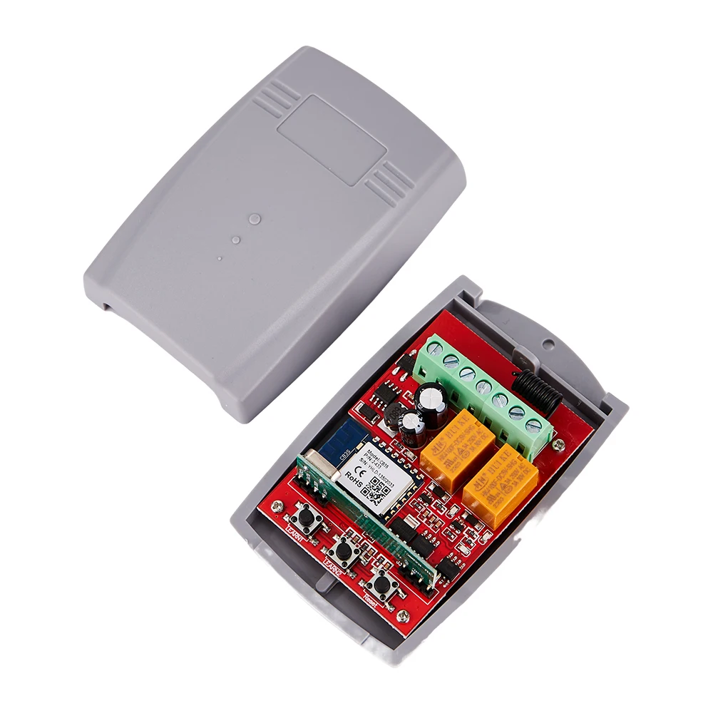 Universal 433mhz Garage Door Gate Receiver 2CH Wifi RF Module Work With ...