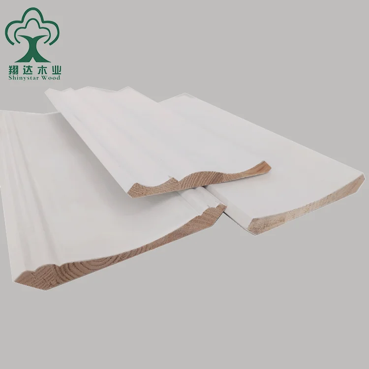 White Primed Wood Decorative Ceiling Cornice Corner Moulding Ceiling ...