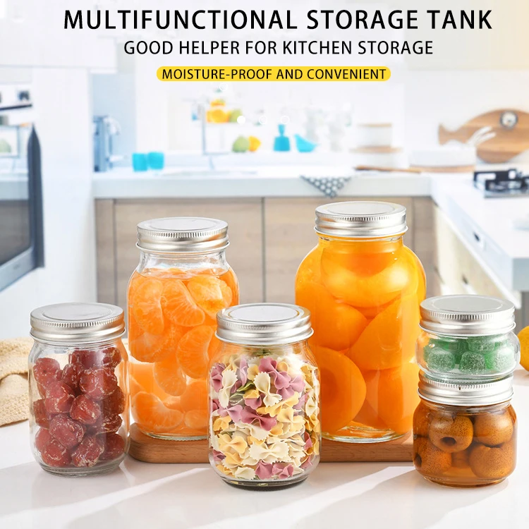 Wholesale Food Storage Jam Sauce Honey Canning Jars Container Wide ...