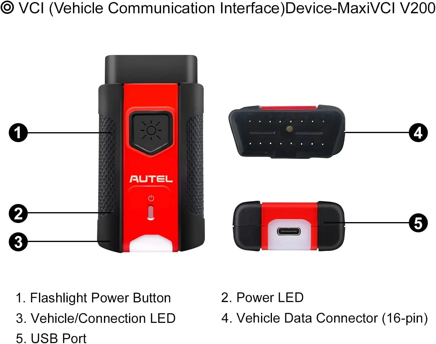 Autel Maxivci V200 Supports Doip And Canfd Bluetooh Car Diagnostic Tool ...