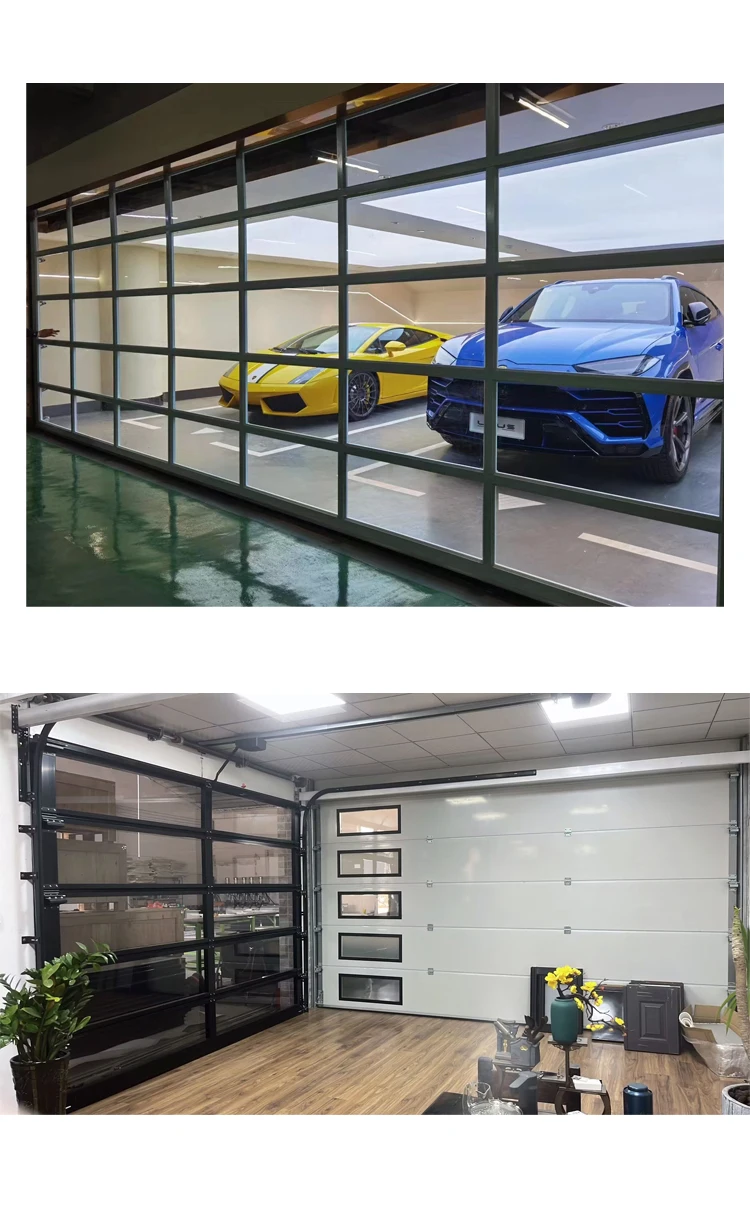 Transparent Sectional Glass Fiberglass Transparent Garage Door Remote ...