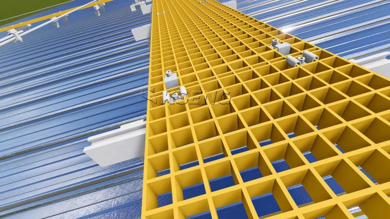 Easy Installation Solar Mount FRP Walkway Metal Roof PV System Light ...