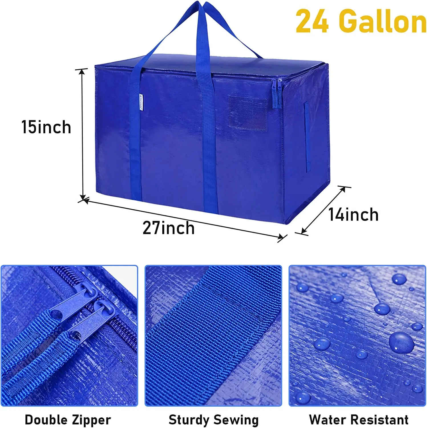 Extra Large Heavy Duty Storage Bags Foldable Pp Woven Bag Waterproof Space Saving Moving Storage ...