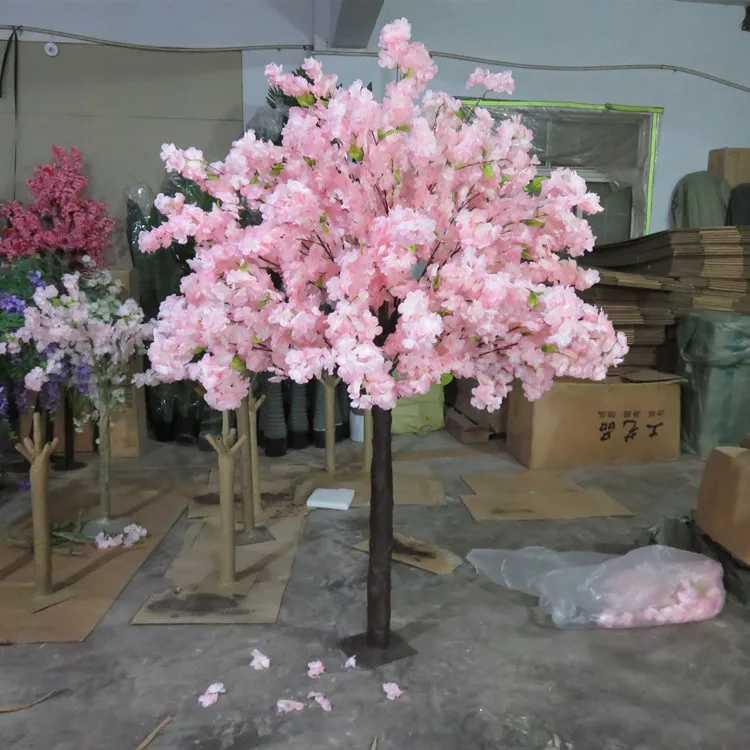 A-1554 Realistic Faux Cherry Blossom Tree Yellow Sakura Artificial Tree Wedding Cherry Blossom ...