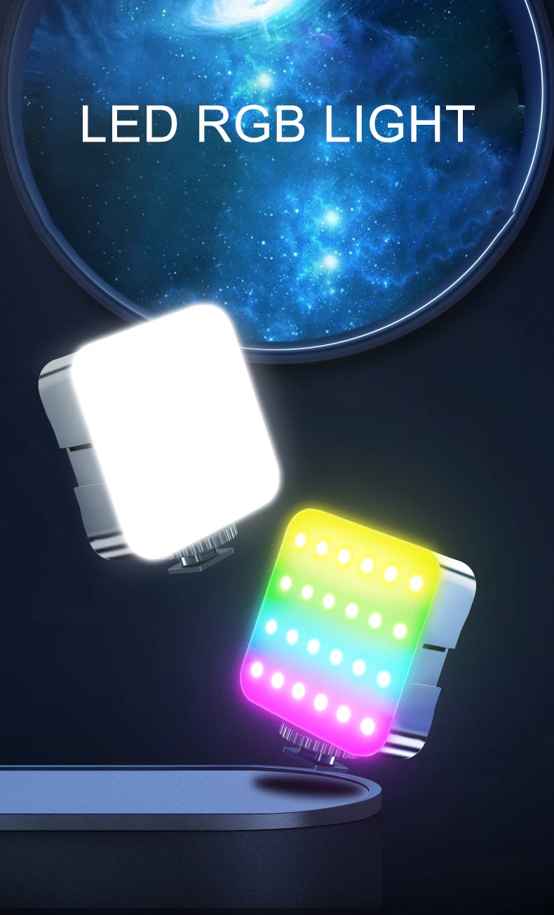 Mini RGB Light with Desk Tripod Led Video Photography Light Portable ...