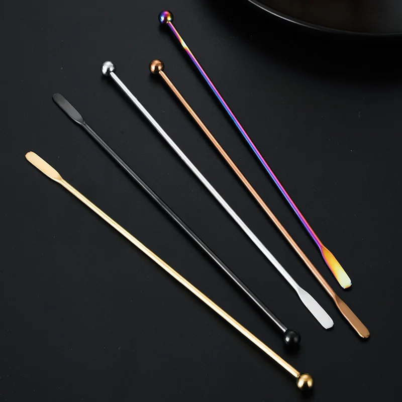 7.5 Inch Stainless Steel Coffee Beverage Stirrers Stir Cocktail Drink ...