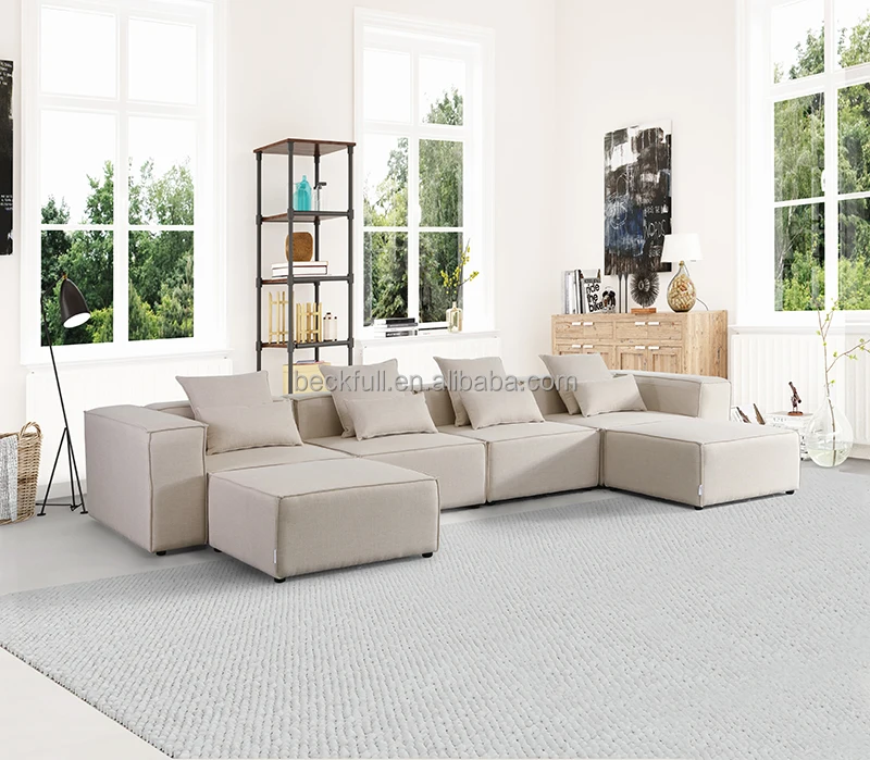 Modern Italian Luxury Modular Sofa 4 Seater Convertible U Shape Lounge ...