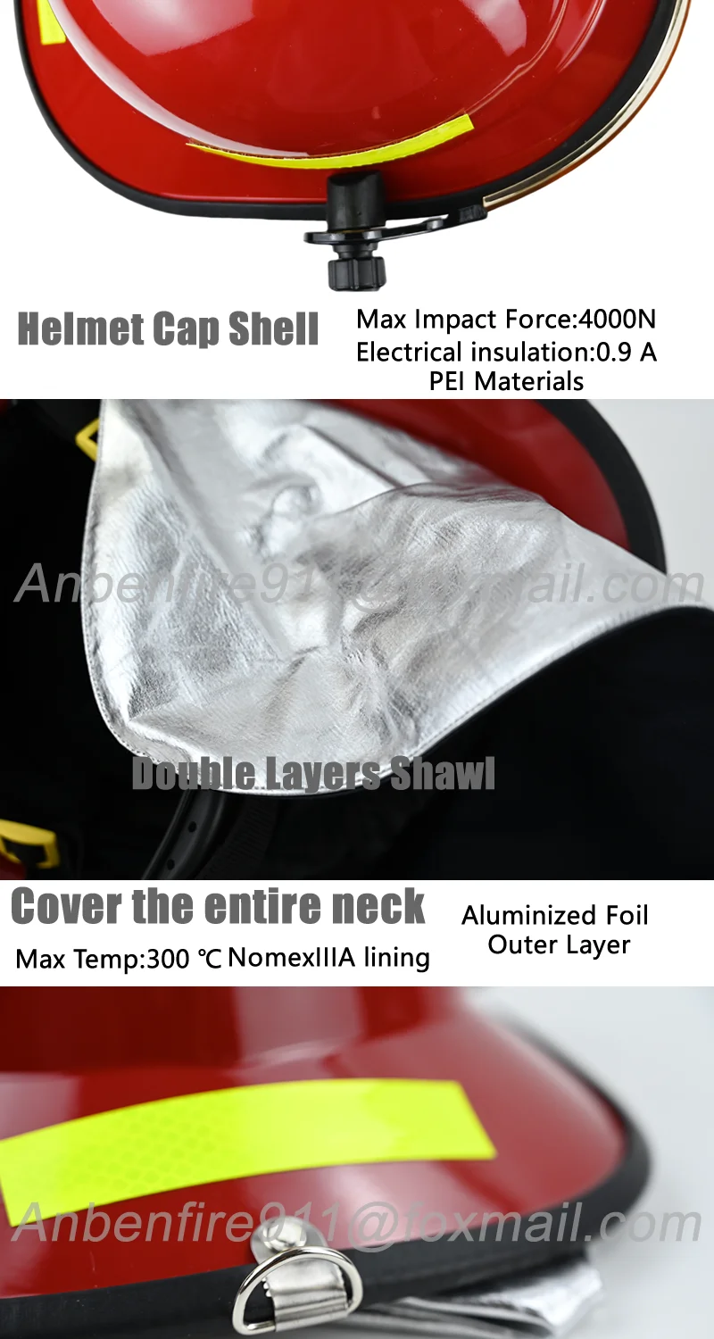 ANBEN FIRE Bullard F3 Model Fireman Safety Firefighting Helmets with Lamp