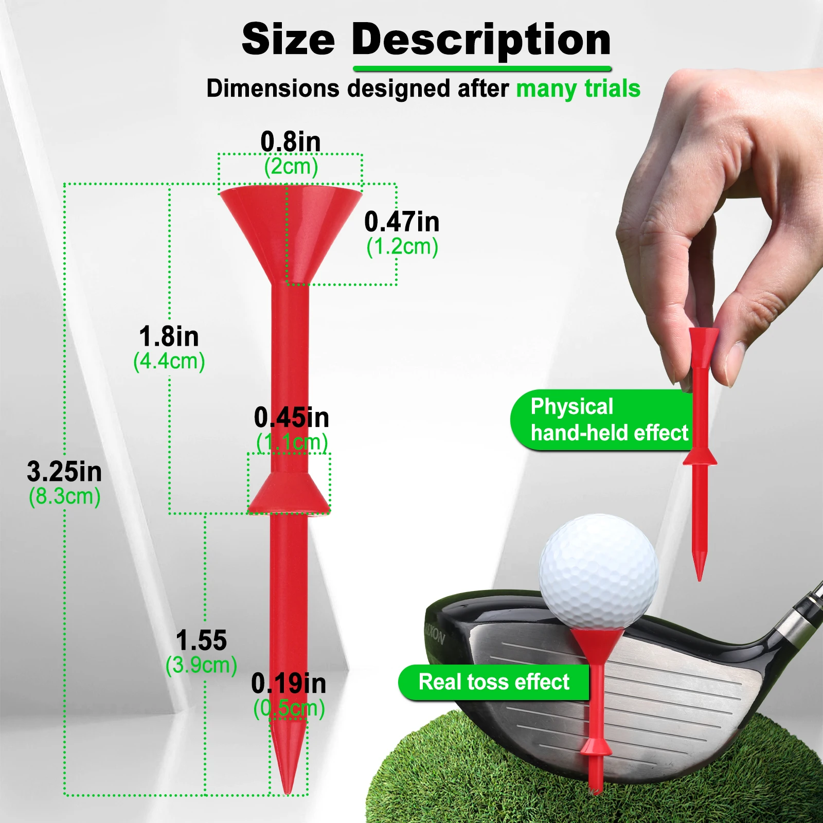 Bulk Plastic Golf Tees Logo Custom Size 83 Mm Long Golf Tees - Buy Rubber Golf Tees/custom Golf ...