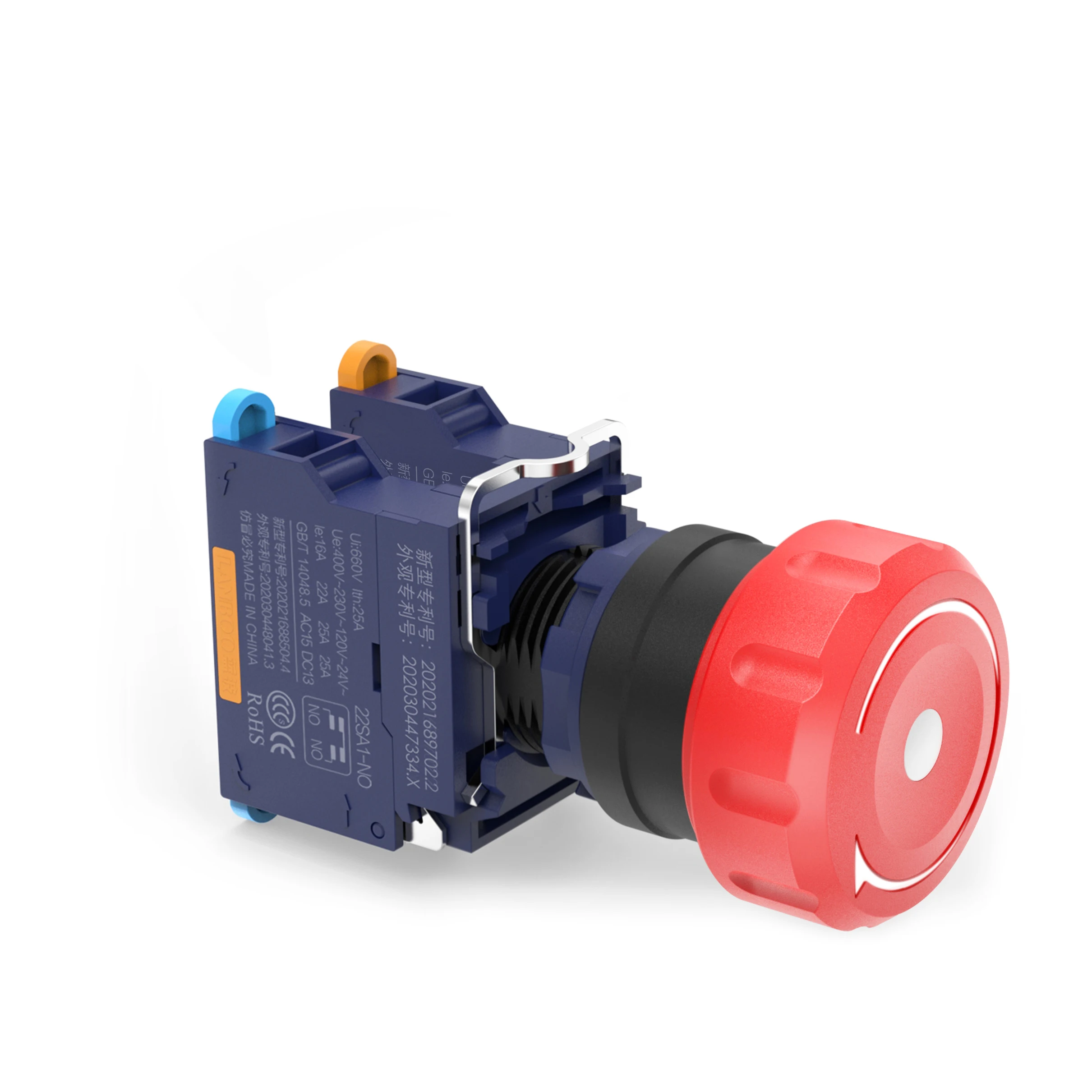 M1 series 1NO 1NC spring return emergency stop button 40mm plastic head ...