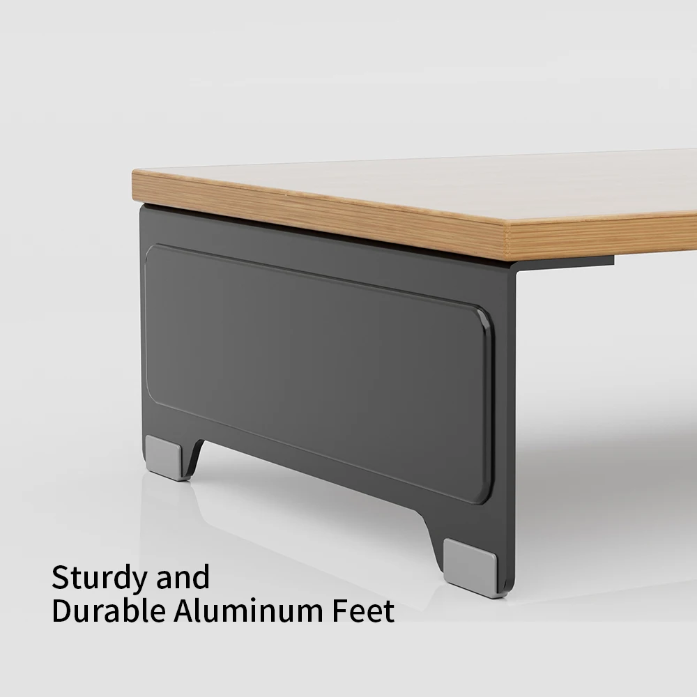 Mdf Aluminum 1 Tier Desktop Computer Riser Monitor Stand For Laptops ...