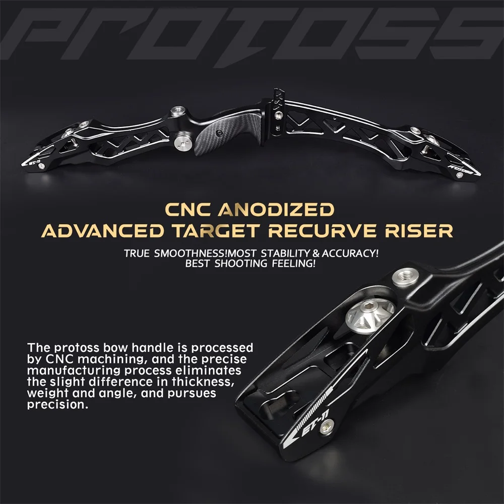 Nika Archery ET-11 ILF Risers CNC Aluminum Professional 25" Handle ...