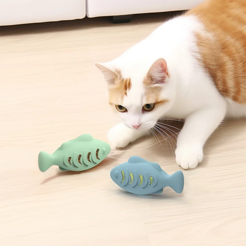 New Eco-friendly Silicone Cat Toy From Amazon Hi-catnip-resistant Molar ...