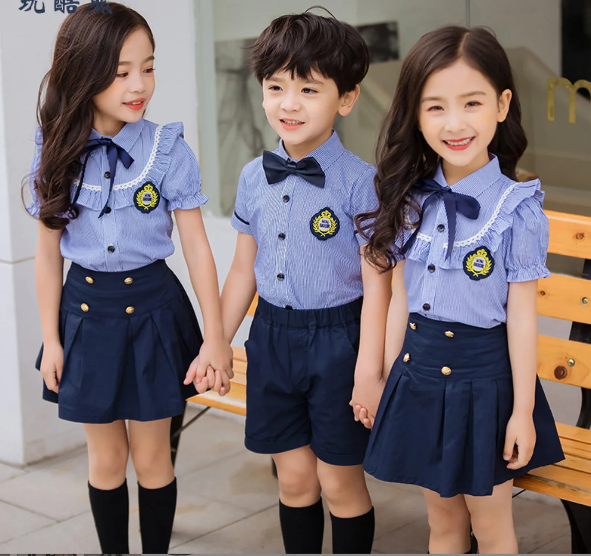 Kindergarten Summer School Uniform Navy Blue Fashion Student Spring ...