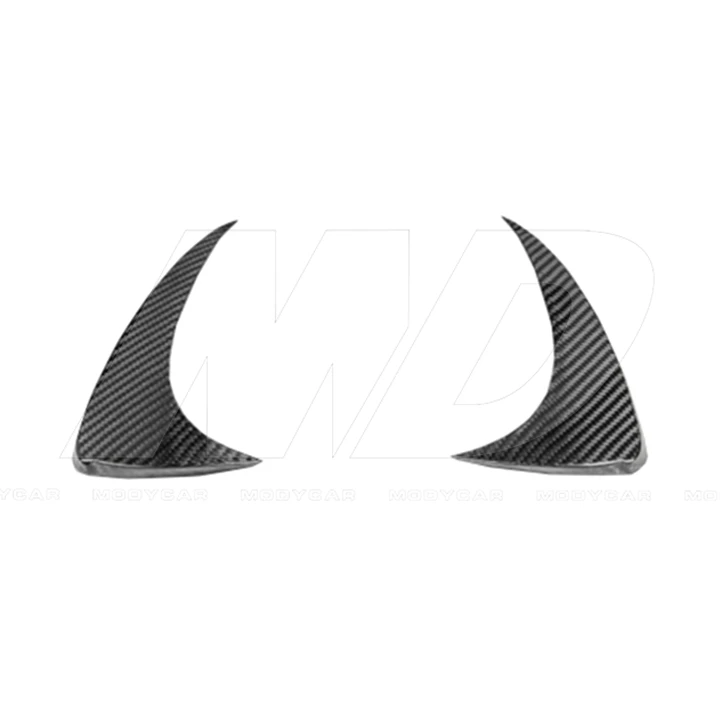 Pt Style Carbon Fiber Front Bumper Canards For 2019-2021 Mercedes Benz ...