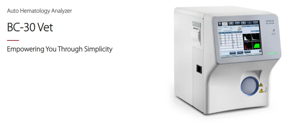 Mindray Bc-30vet Veterinary Blood Analyzer - 23 Parameters