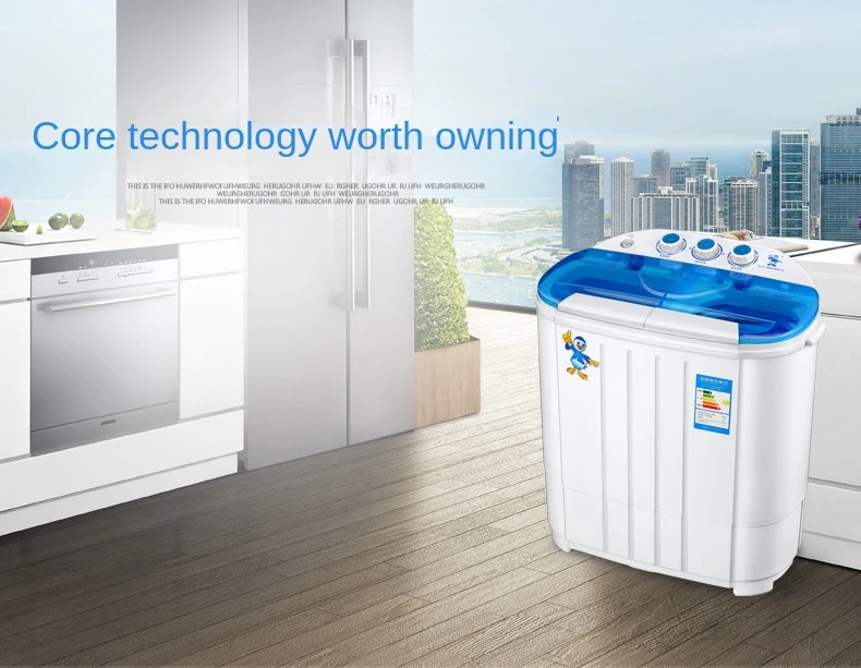 Double Barrel Washing Machine Semi Automatic Small Dormitory Washing ...