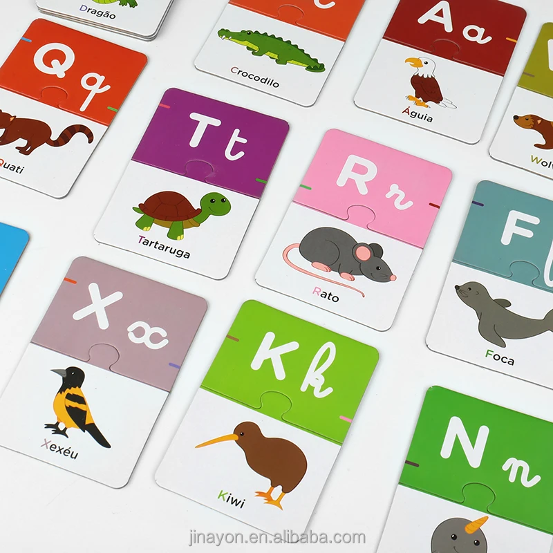 Educational Alphabet Cognitive Cards Puzzles for Kids