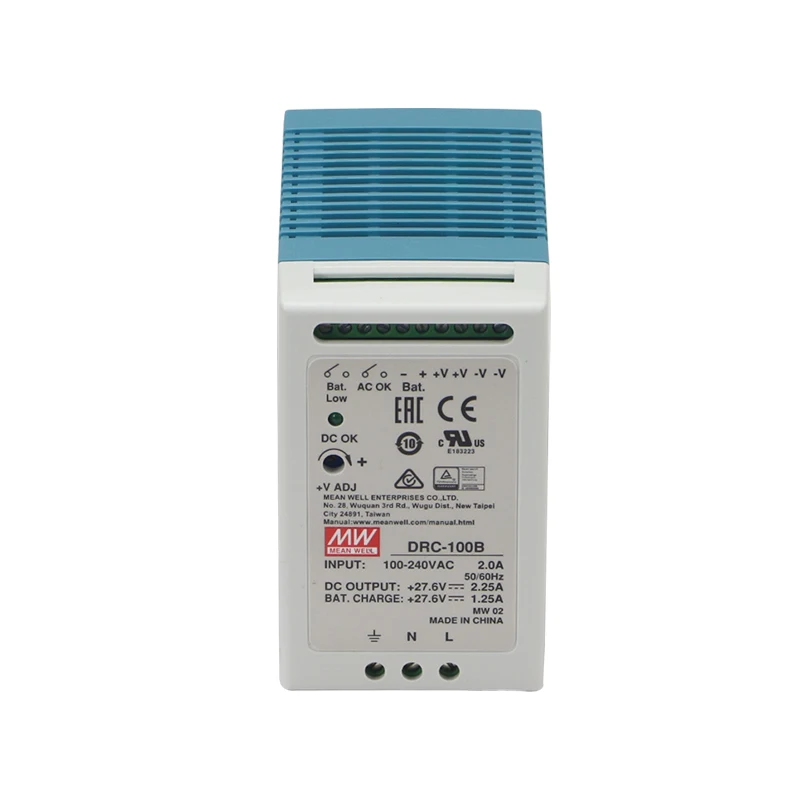 Mean Well Drc-100b Din Rail Power Supply With Battery Charger Ups ...