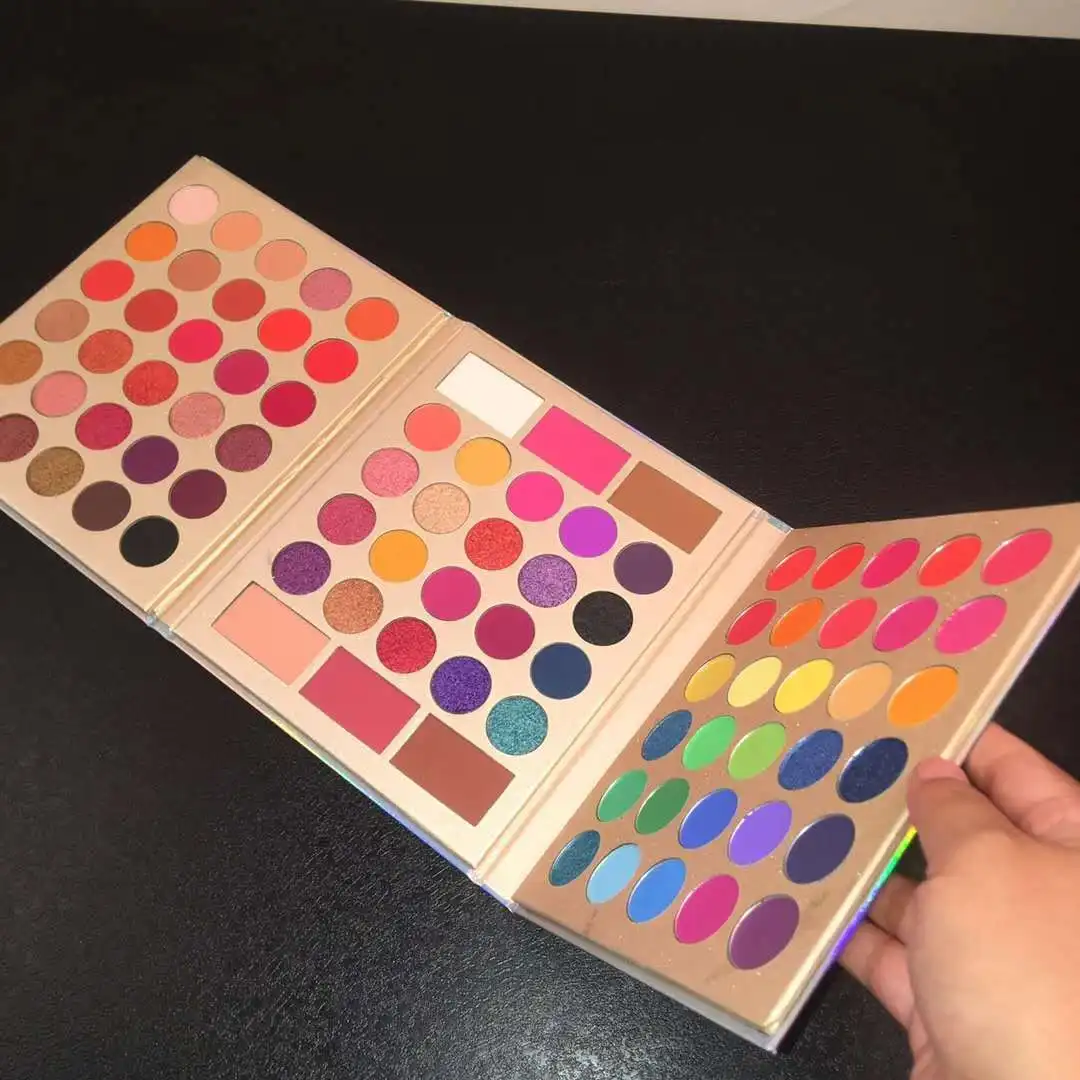 Three-fold 86 Color Eyeshadow European And American Makeup Plate Pearl ...