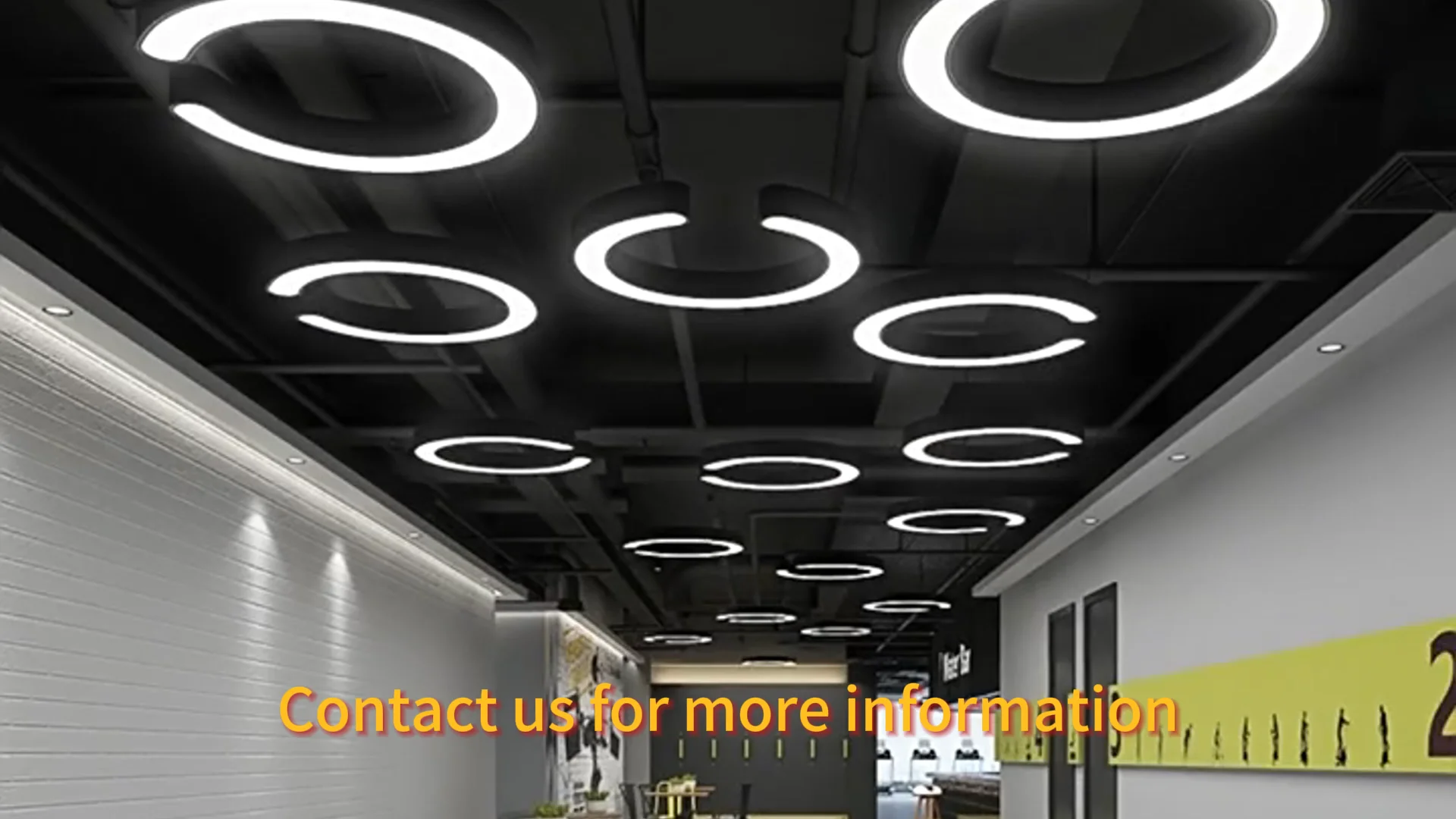 Office Conference Room Ceiling Light 36w 4000k Flicker-free Black C ...
