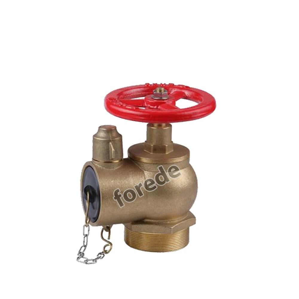 Forede Theard Right Angle Fire Hydrant Valves 2.5" Copper Alloy For Fire Fighting Fireman - Buy ...