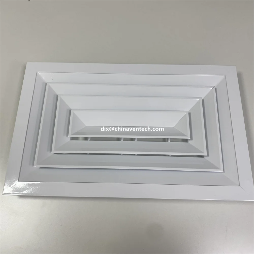 Hvac Ceiling Ventilation Aluminum Vent Cover 4 Way Rectangle Ceiling ...