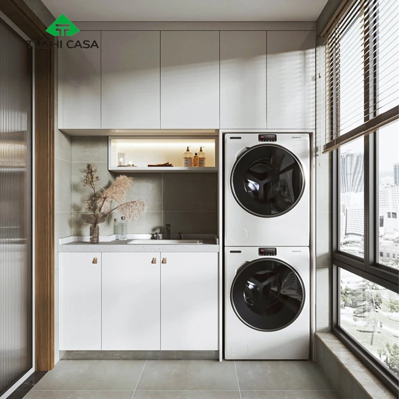 Luxury Modular Laundry Room Tub Dry Cabinet Set for Washing Machine ...