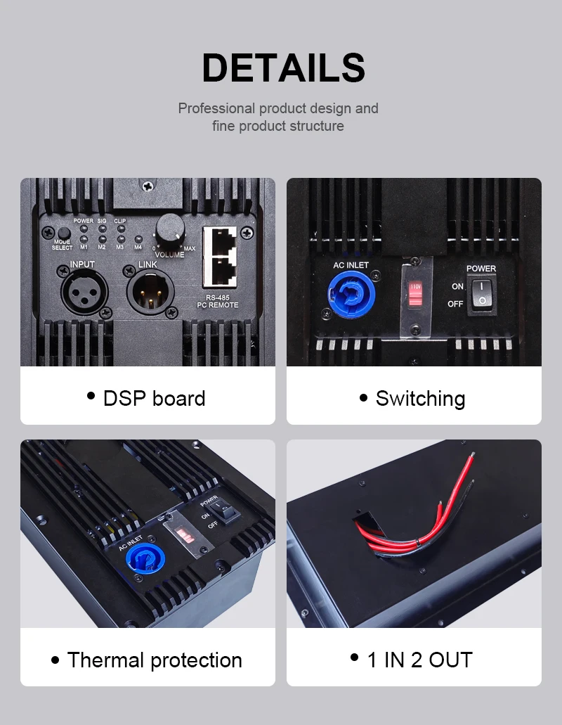 Pda801+cq260d Good Quality Power 1 Channel Class D Amplifier Dj ...