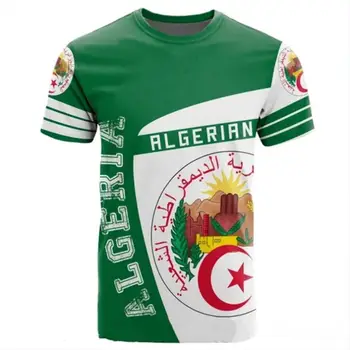 Algerian Flag Emblem 3d Print T Shirt Professional Customization ...