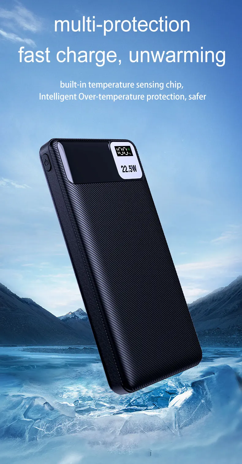 10000mah PD 22.5W Type-C IN/OUT Portable Mobile PD QC 3.0 Laptop Power ...