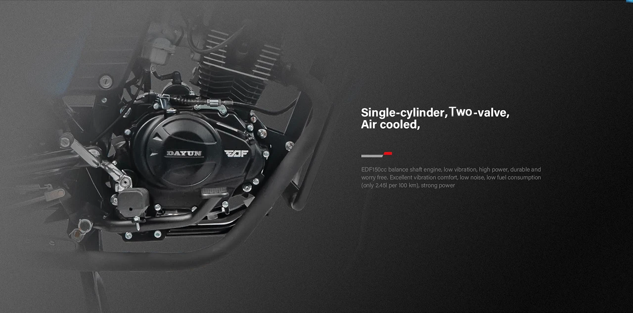 DAYUN DY150-26A 150CC Boxer Motorcycle - Single Cylinder, Street Legal ...