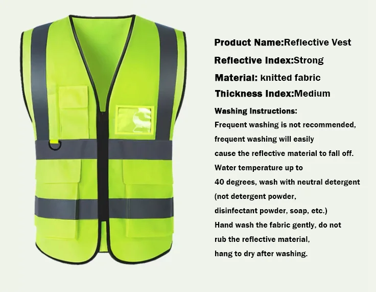 PPE Work Wear High Vis Reflective Safety Vest Construction Apparel ...