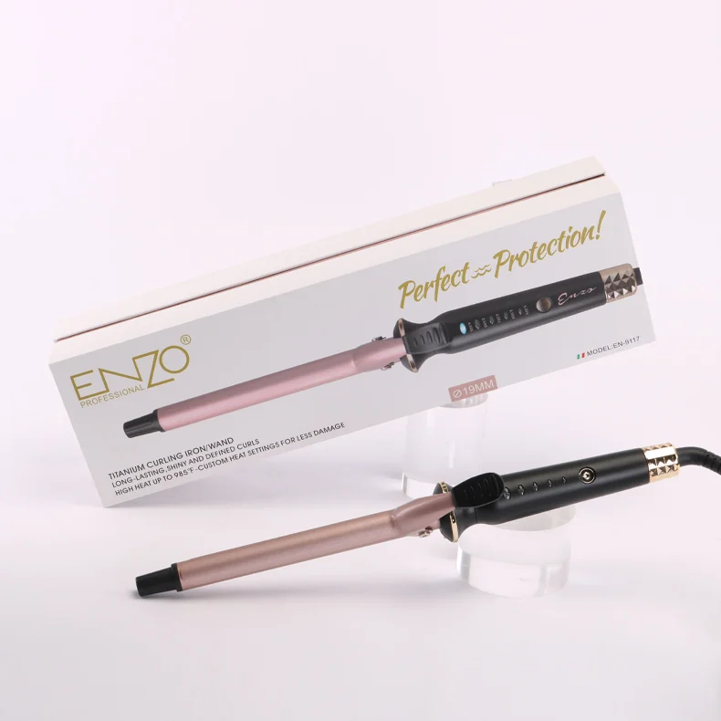 Enzo Fast Heating Ceramic Coating Curling Wand Deep Waver Spiral ...