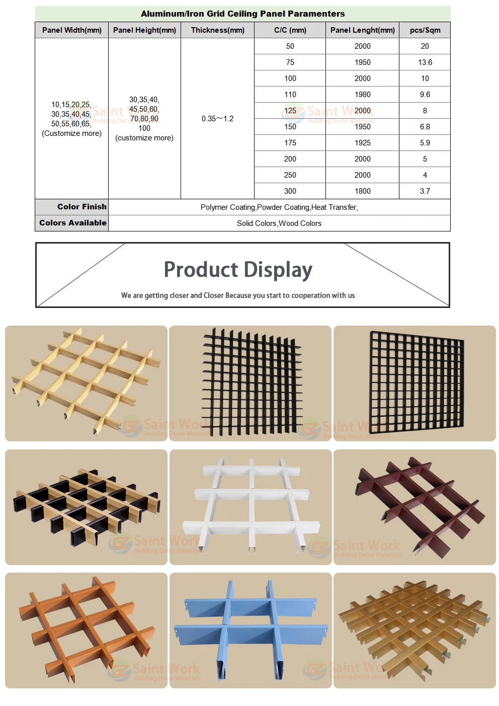 Suspended Ceiling Panels Aluminium Grid Ceiling Open Cell Office ...