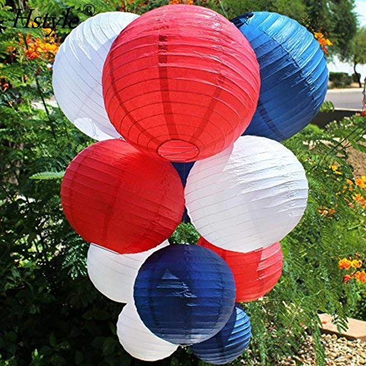 Decorative Round Chinese Paper Lanterns 12pcs Assorted Sizes & Colors ...