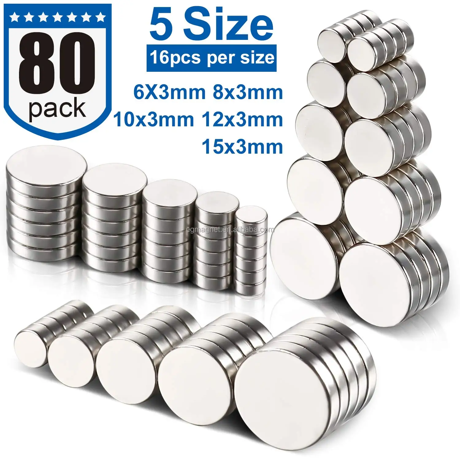 Super Strong 8x2mm 10x1.5mm 10x2mm Round NdFeB Neodymium Magnet N35 N52 ...