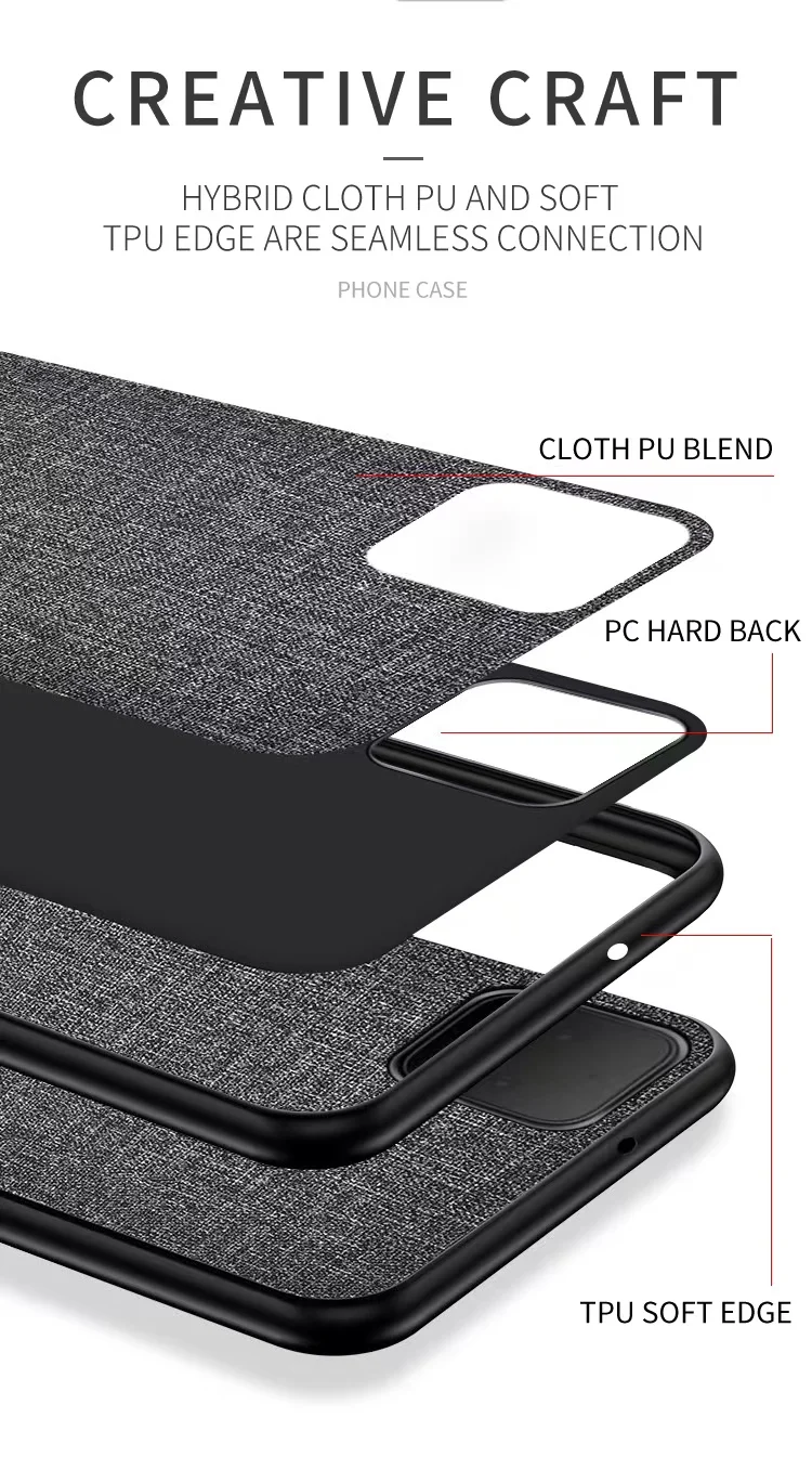 8 Color Simple Easy Pure Color Cloth Grain Design Pc+leather Shockproof ...