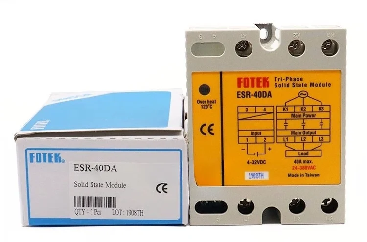 Fotek Three-phase Solid State Relay Heat Pipe Controller Esr-60da-h Dc ...