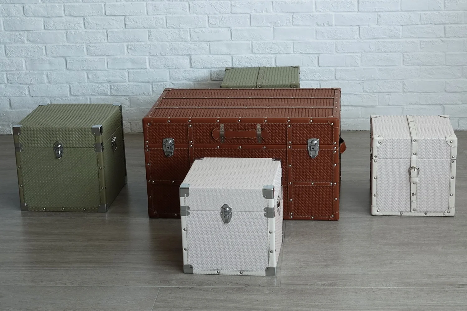 Large Wooden Storage Trunks Set for Home Decorative Organizing for ...