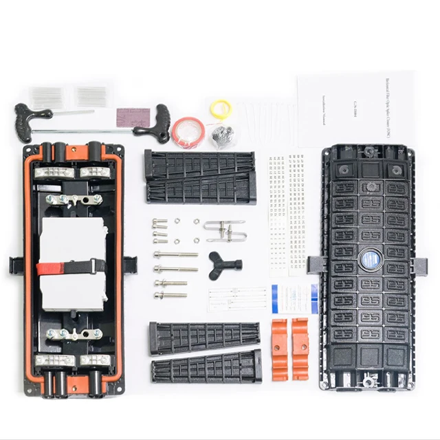 6 Port Fiber Optic Enclosure Ftth Closure Horizontal Closure Flat ...