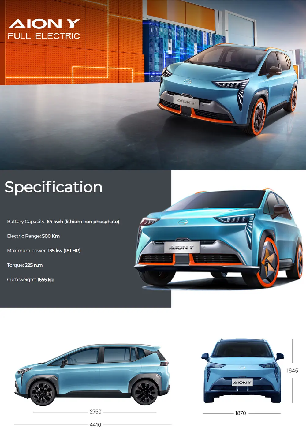 Left Hand Drive Electric Car 2023 500km Enjoy Edition Lithium Auto Aian Gac Aion Ev Y 70 80 New ...